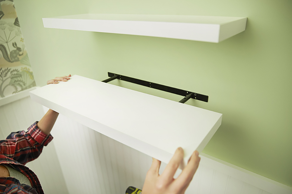 How To Install Floating Shelves The Home Depot