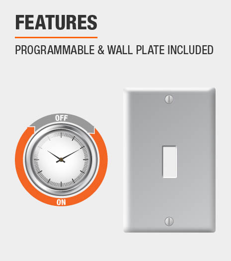 Defiant 20 Amp 60-Minute In-Wall Spring Wound Timer Switch with ...